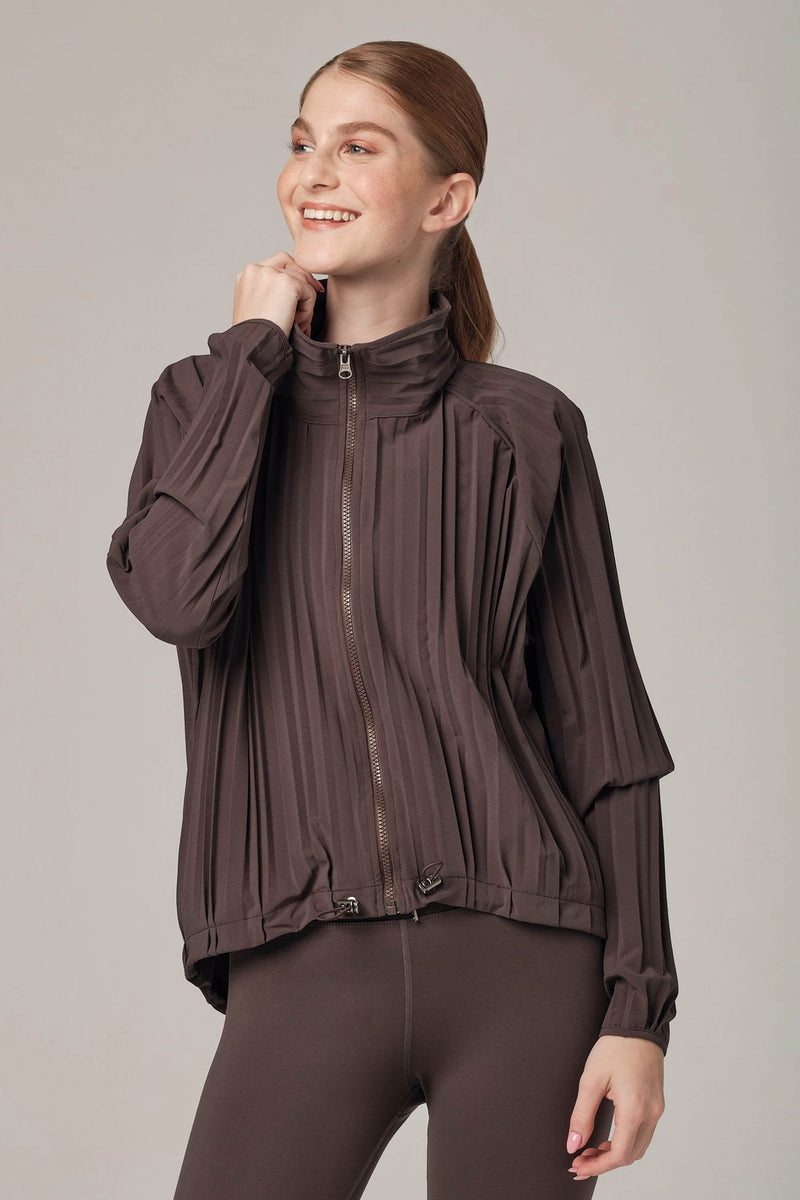 Pleated Please Coffee Jacket (FINAL SALE) – 9two5fit